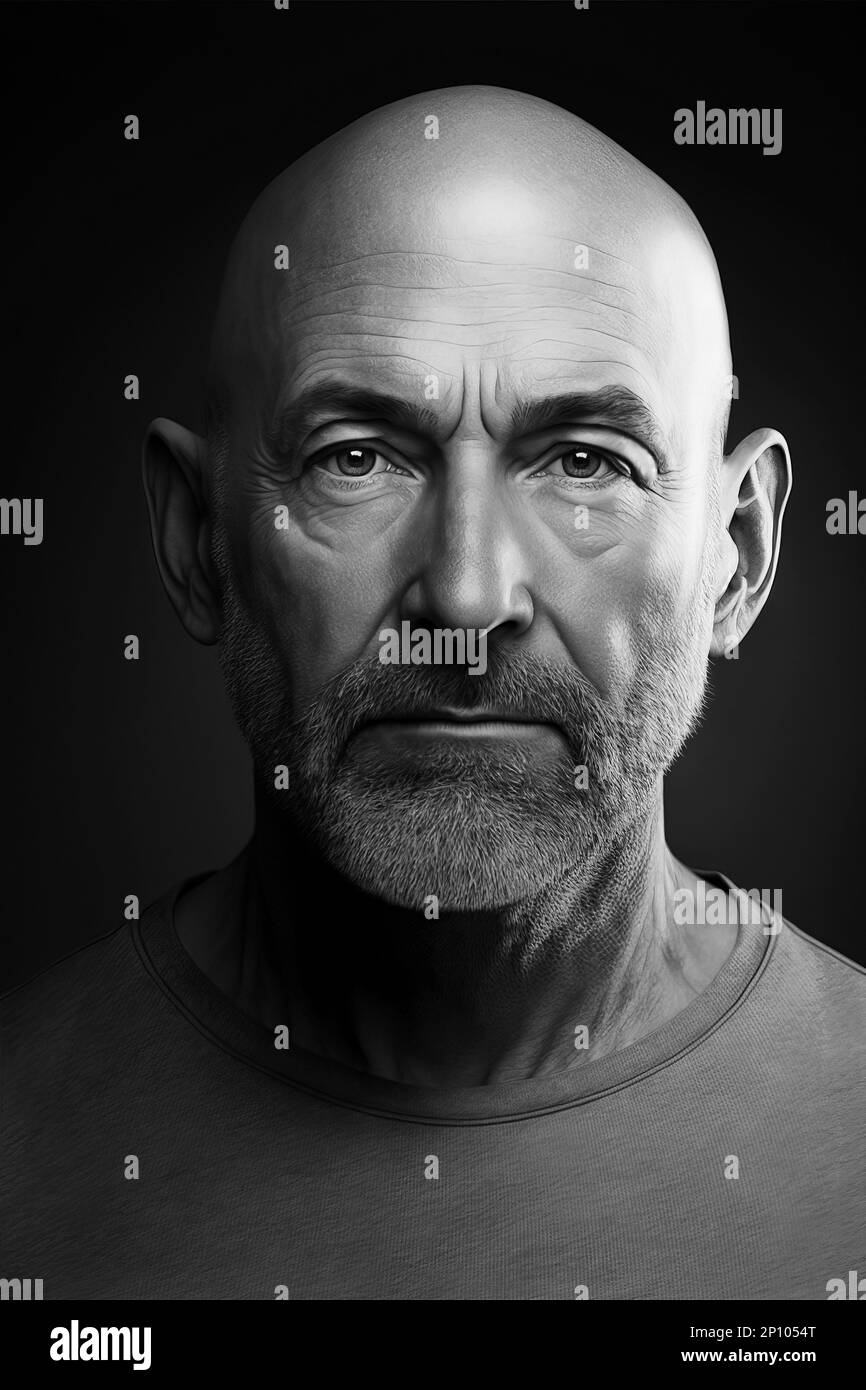 Portrait a bald headed man hi-res stock photography and images - Alamy