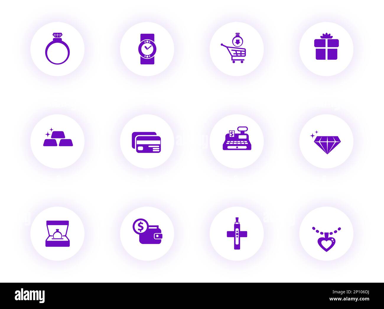 jewelry purple color vector icons Stock Vector Image & Art - Alamy