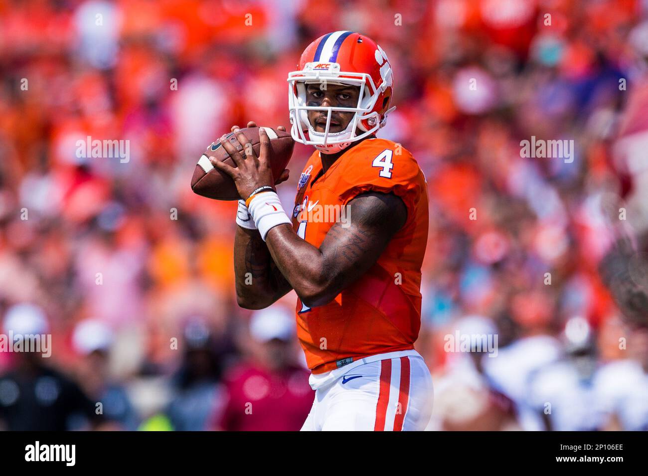 Clemson Tigers quarterback Deshaun Watson (4) during the NCAA football ...