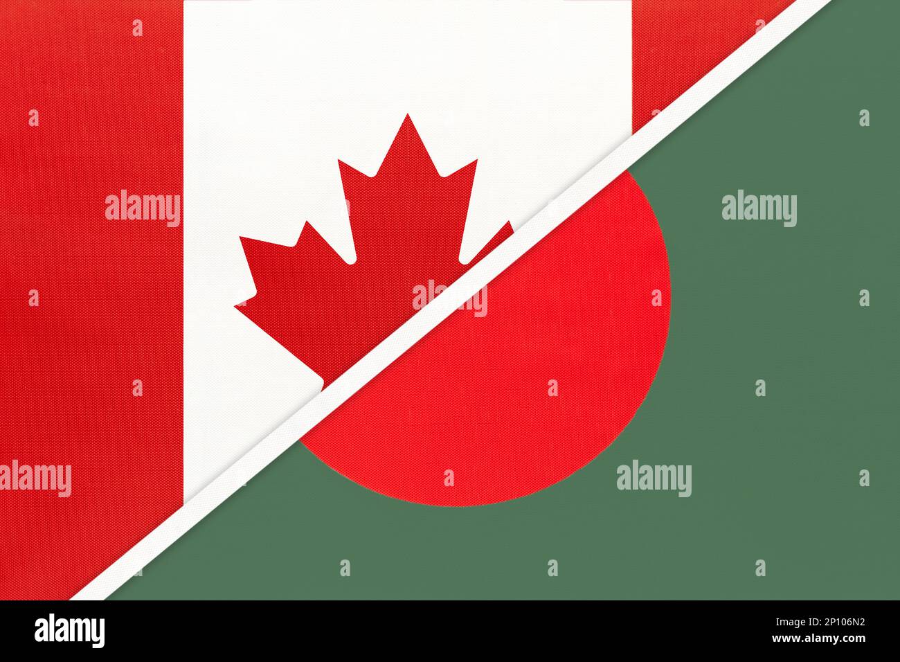Canada and Bangladesh, symbol of country. Canadian vs Bangladeshi ...