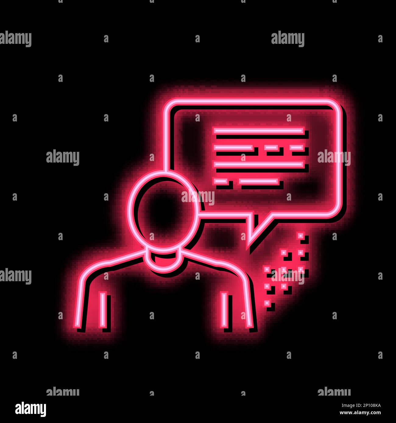 human talking neon glow icon illustration Stock Vector Image & Art - Alamy