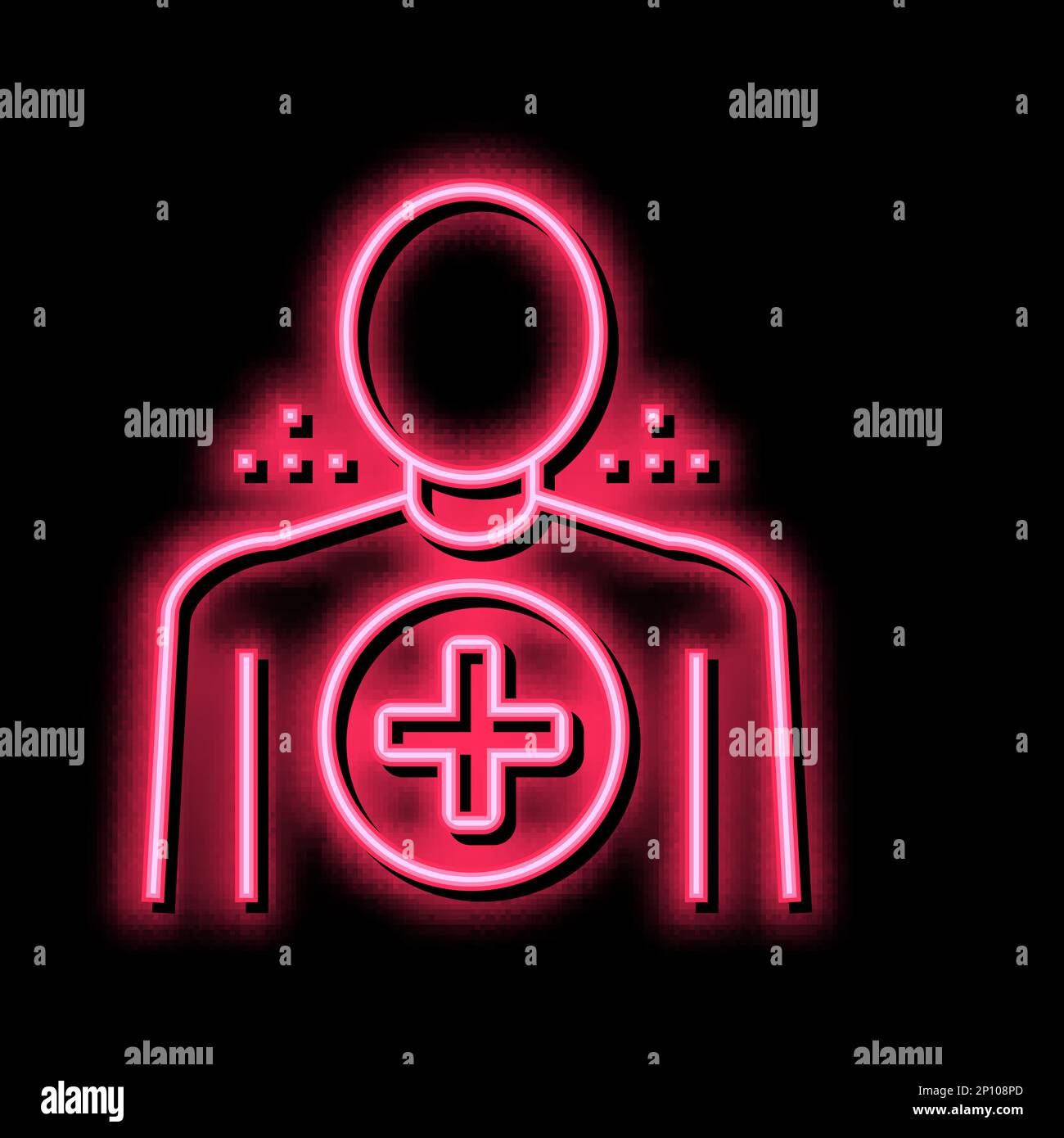 human new colleague neon glow icon illustration Stock Vector Image ...