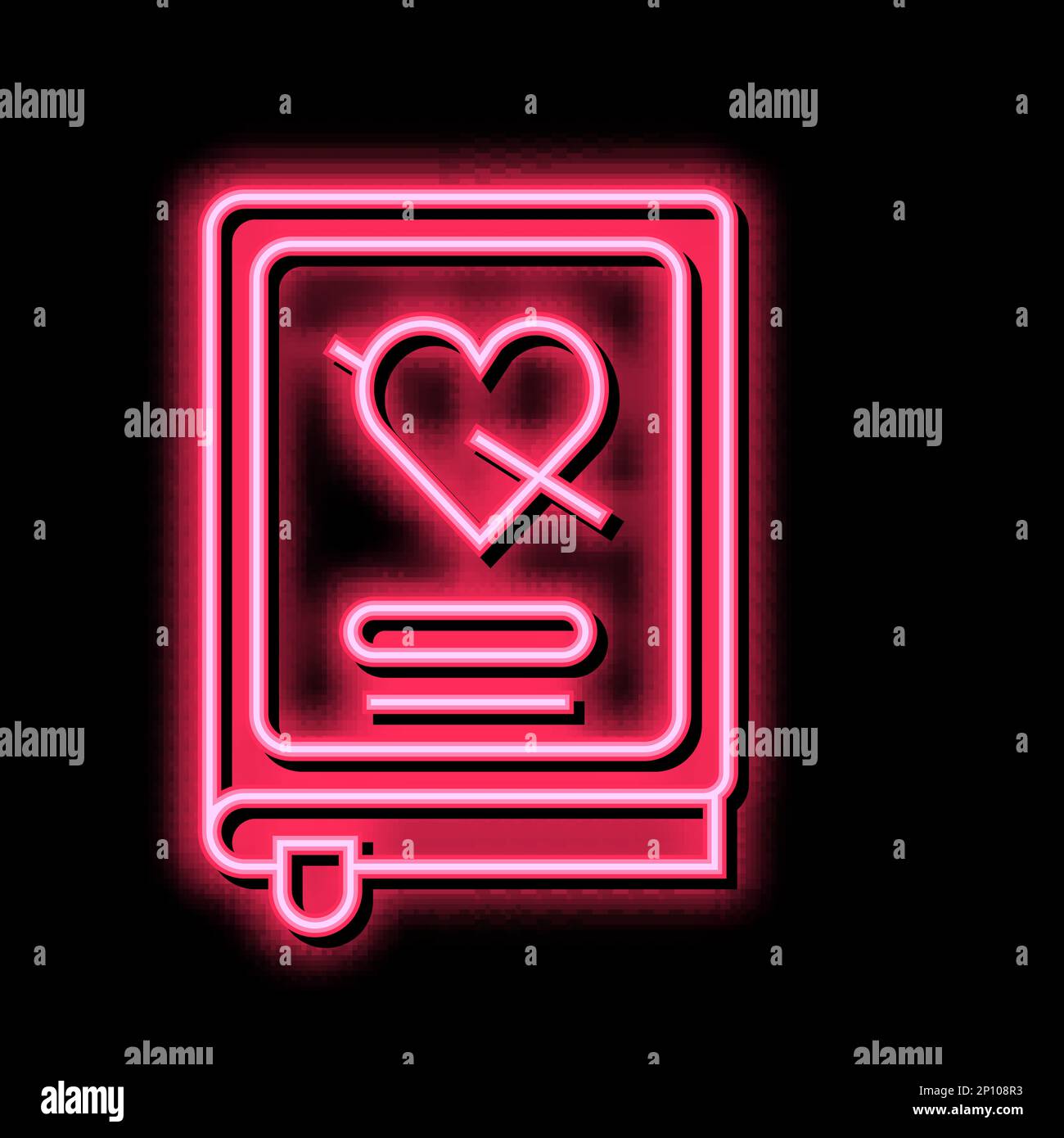 romance genre neon glow icon illustration Stock Vector Image & Art - Alamy