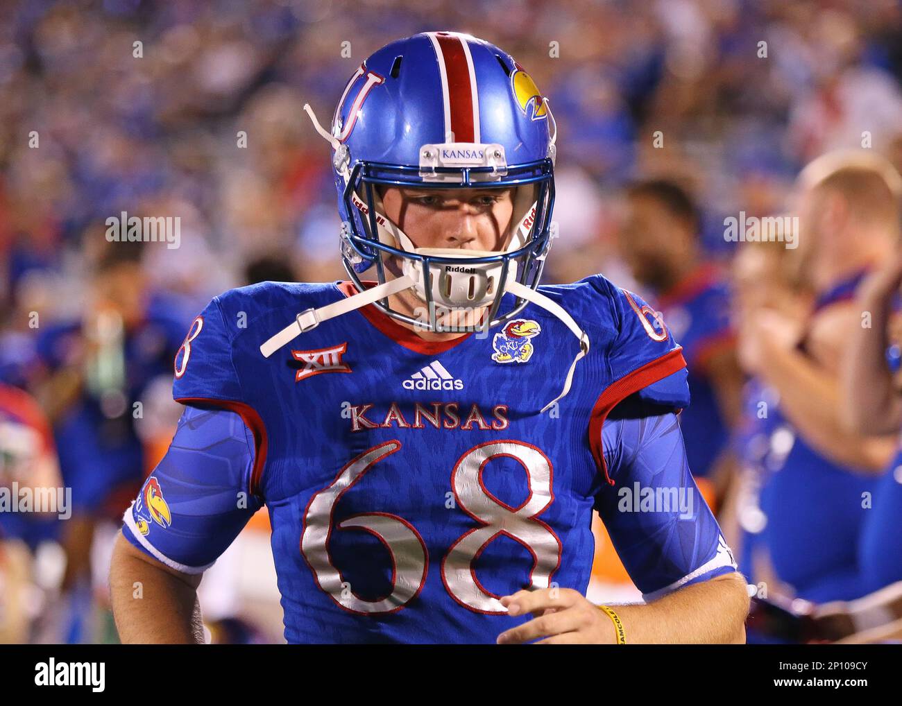 3 Sep 2016: Kansas Jayhawks long snapper John Wirtel (68) in the NCAA ...