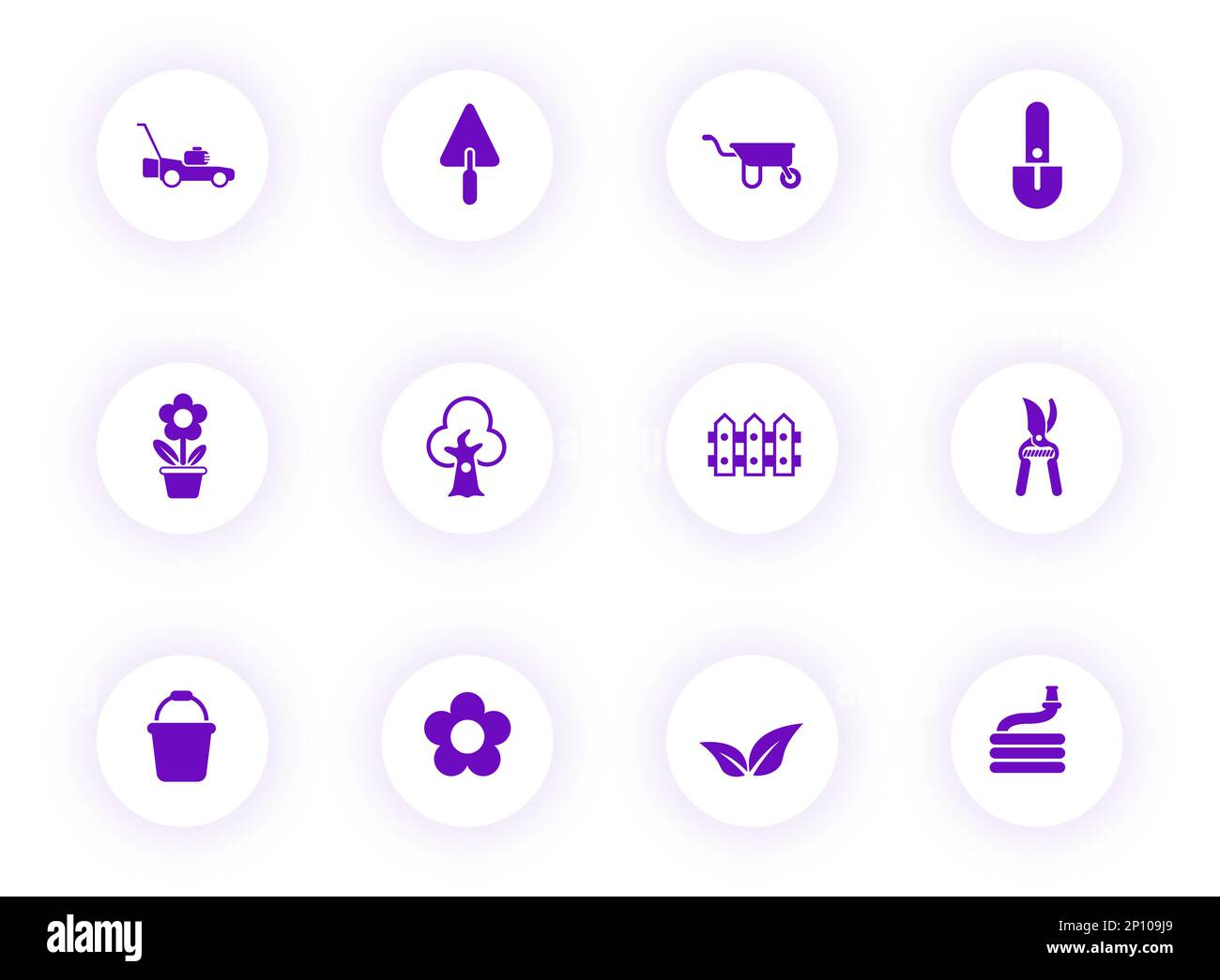 landscape design purple color vector icons Stock Vector Image & Art - Alamy