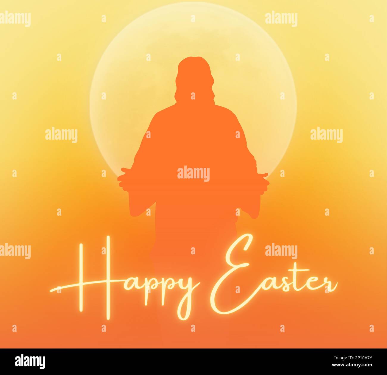 Aesthetic shadow Easter with Jesus body silhouette and moonlight. For ...