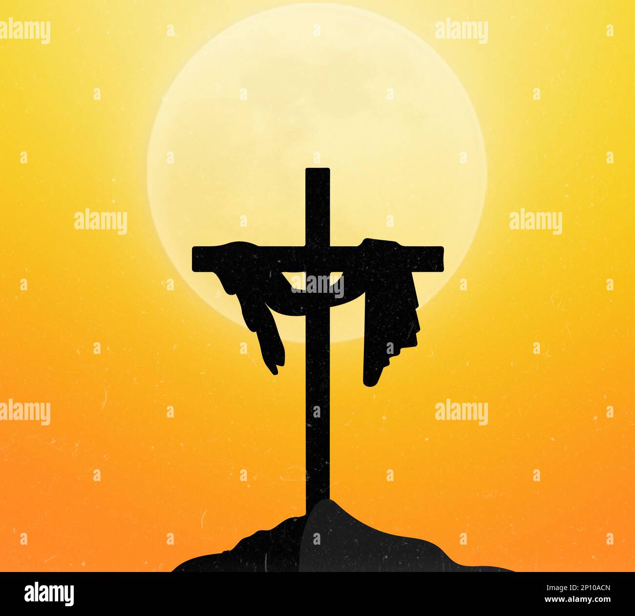 Cross Crucifixion scene Religious concepts with copy space area for ...