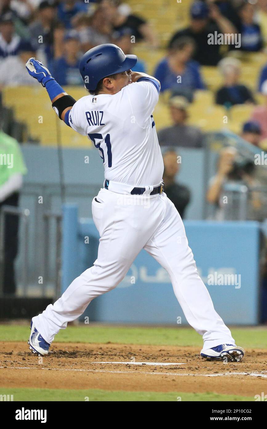September 7, 2016: Los Angeles Dodgers catcher Carlos Ruiz #51 loses ...