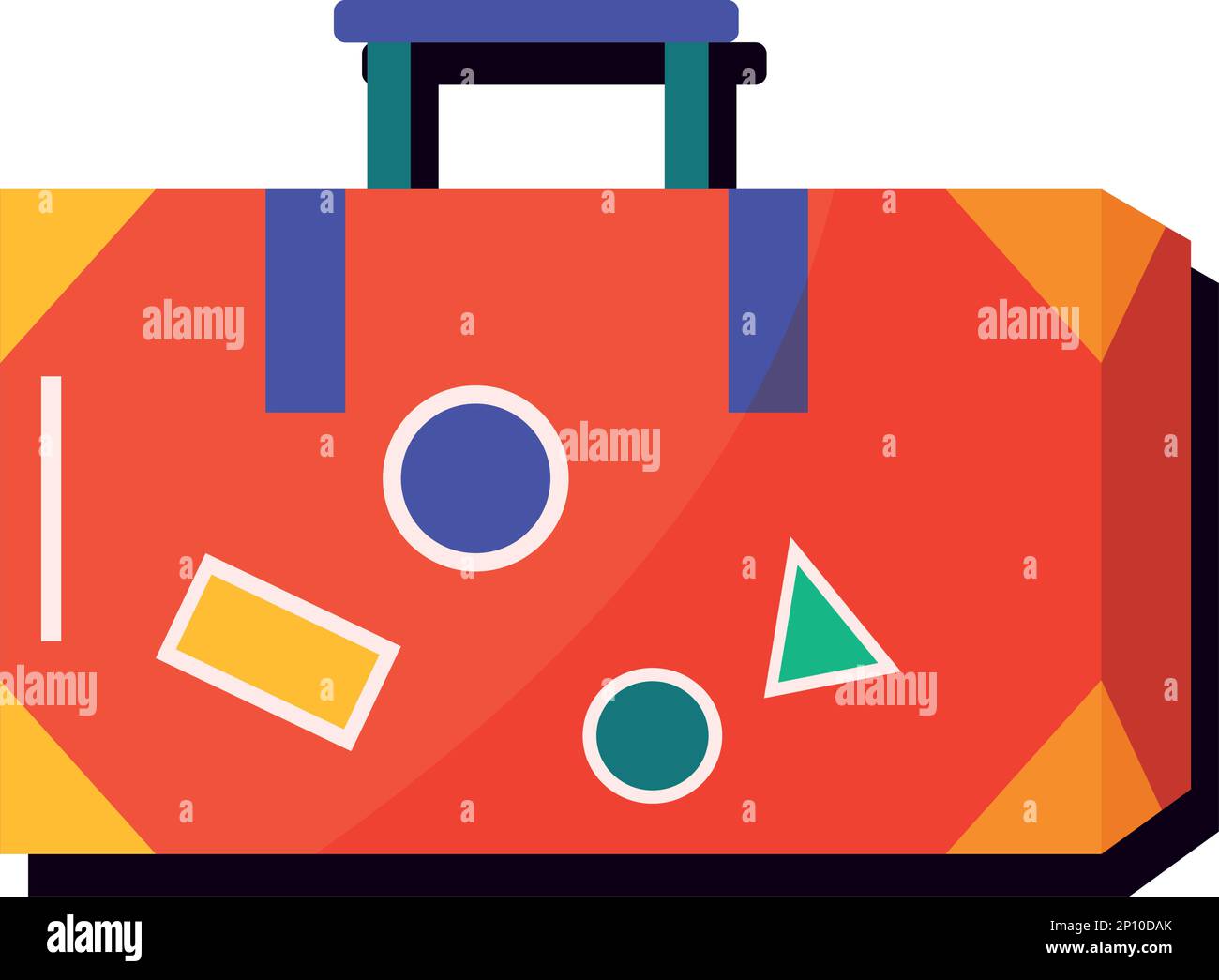 Red suitcase and stickers hi-res stock photography and images - Alamy