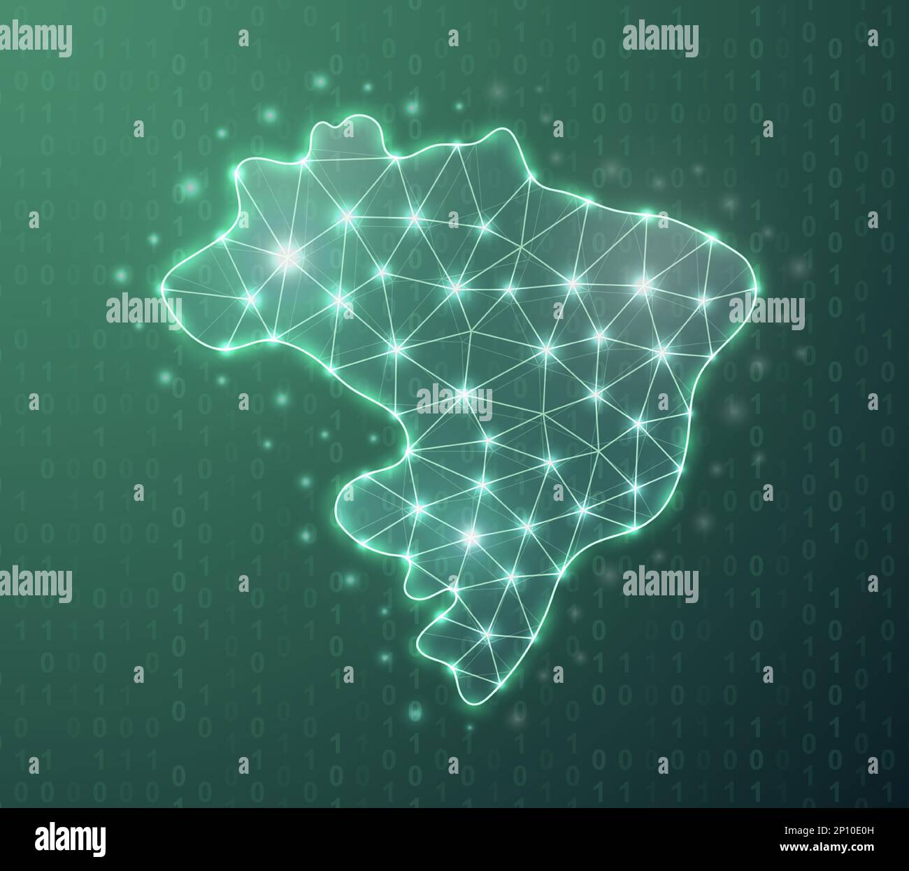 Brazil polygonal symbol with binary code background. Brazil map concept ... Brazil polygonal symbol with binary code background. Brazil map concept ...