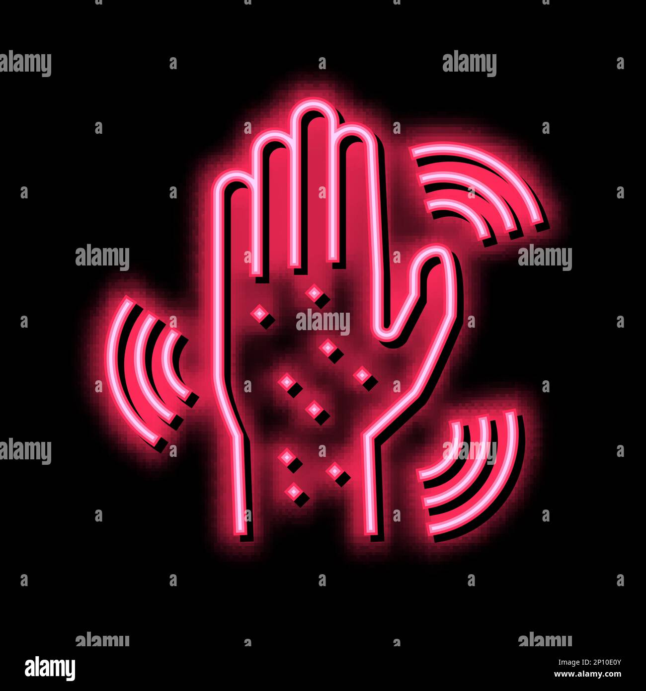 rash hand neon glow icon illustration Stock Vector Image & Art - Alamy