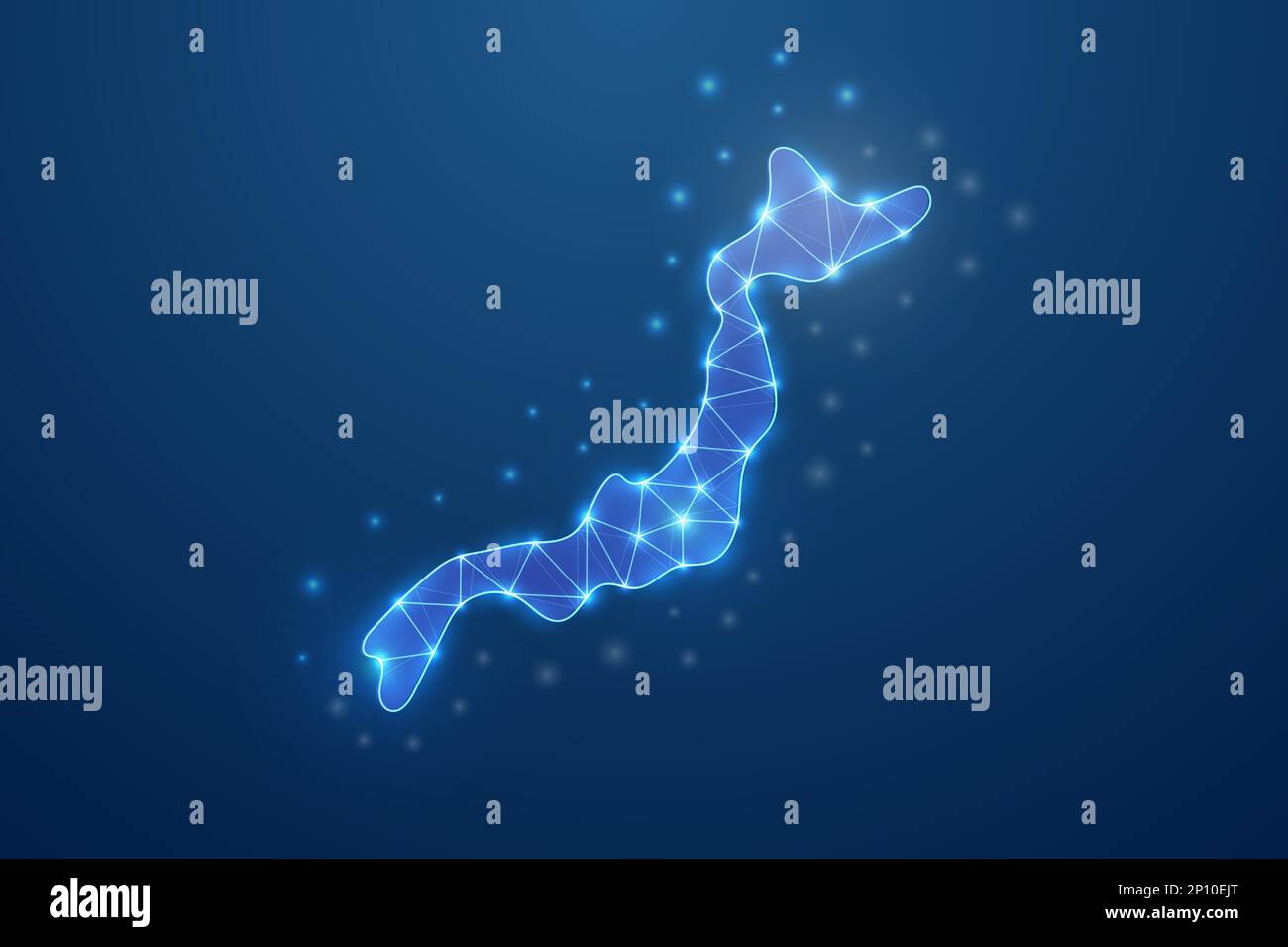 Japan 3d symbol in low poly style. Japan map design concept ...