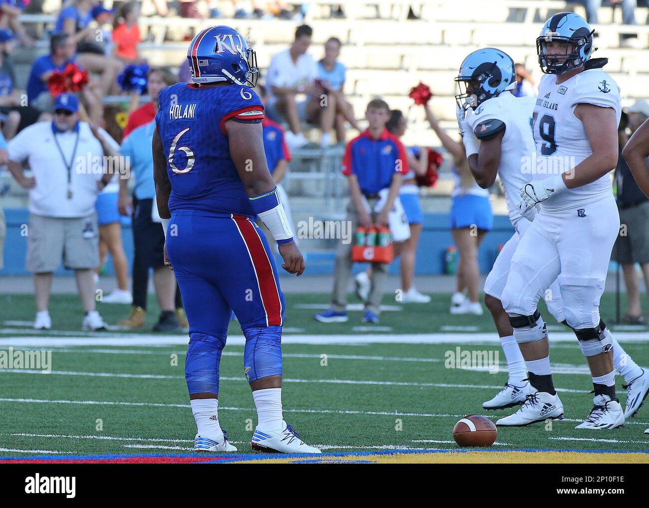 3 Sep 2016: Kansas Jayhawks defensive tackle Isi Holani (6) in the NCAA ...