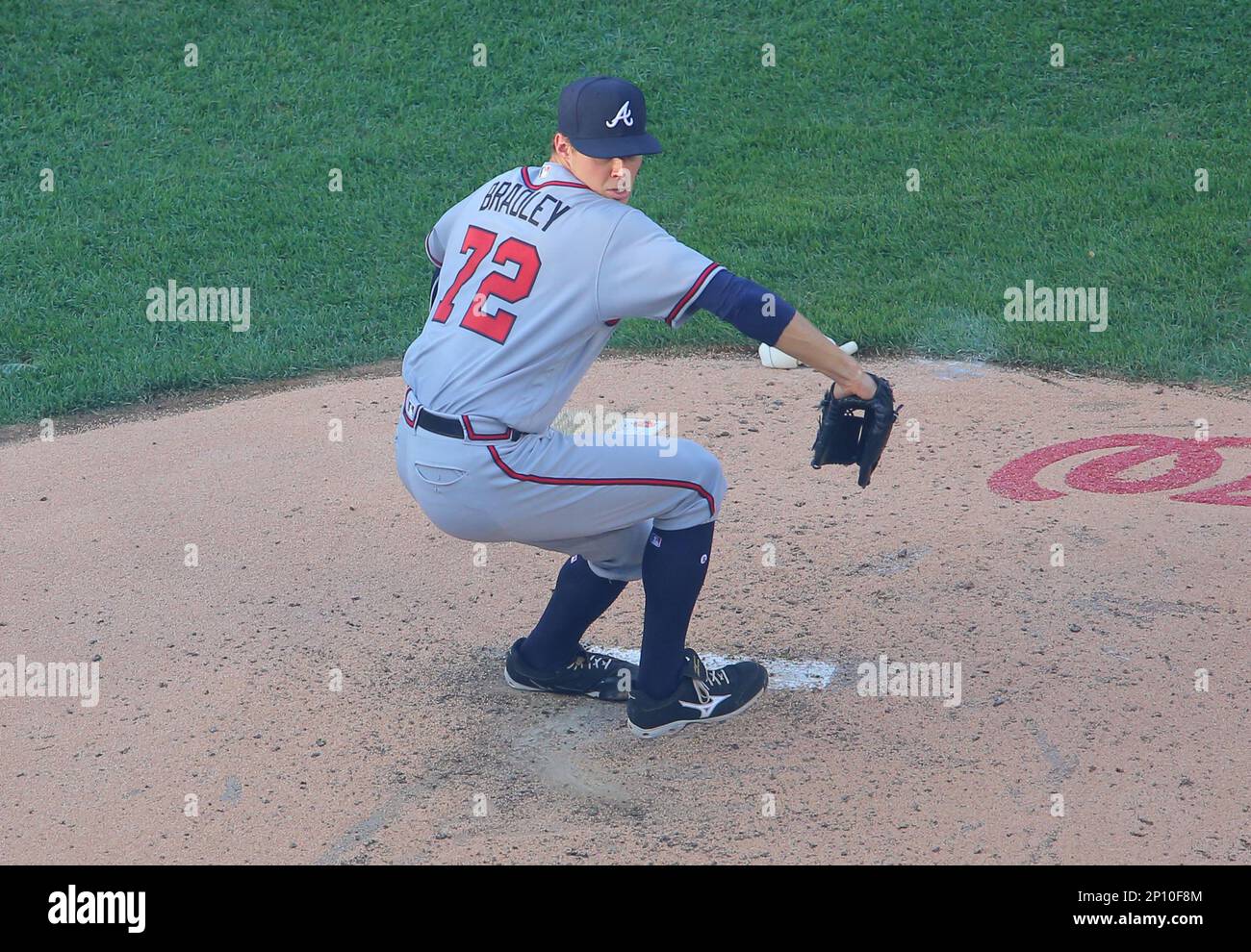September 05 2016: Atlanta Braves relief pitcher Jed Bradley (72) winds ...