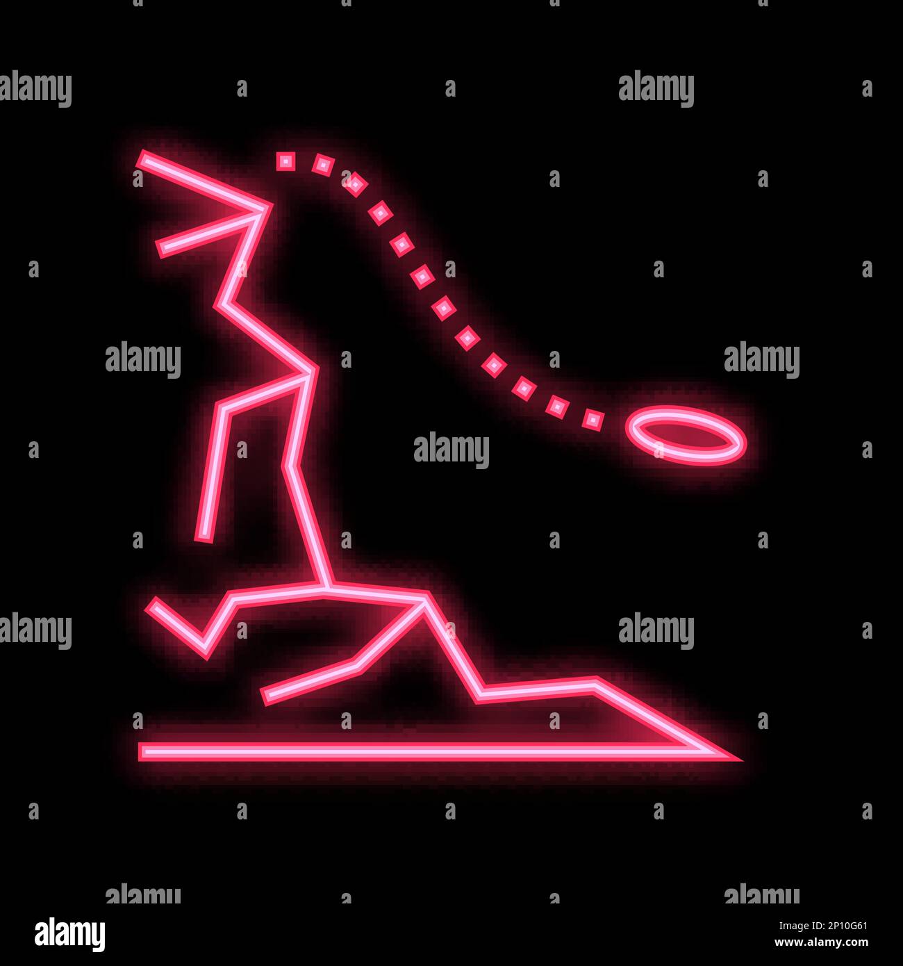 jump from mountain neon glow icon illustration Stock Vector Image & Art ...