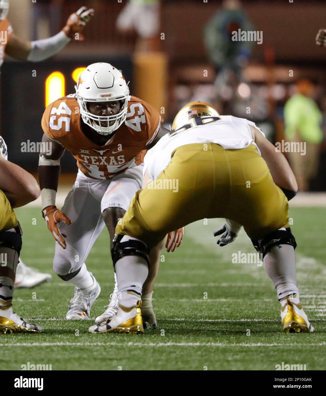 September 4, 2016: Texas Longhorns linebacker Anthony Wheeler (45) at ...