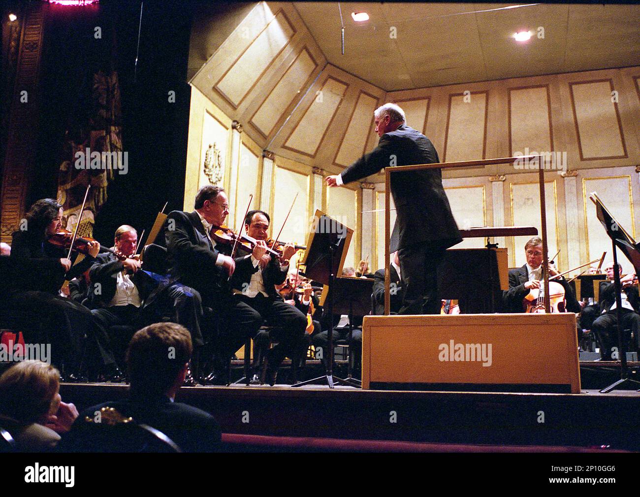 Argentine-Israeli conductor Daniel Barenboim during a concert with his ...