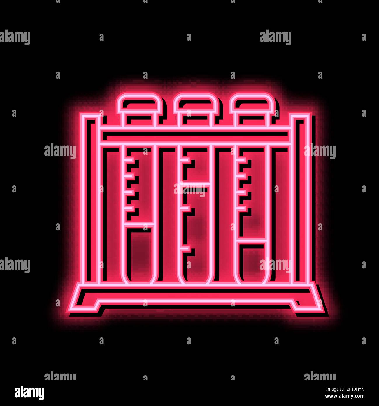 test tube rack neon glow icon illustration Stock Vector Image & Art - Alamy