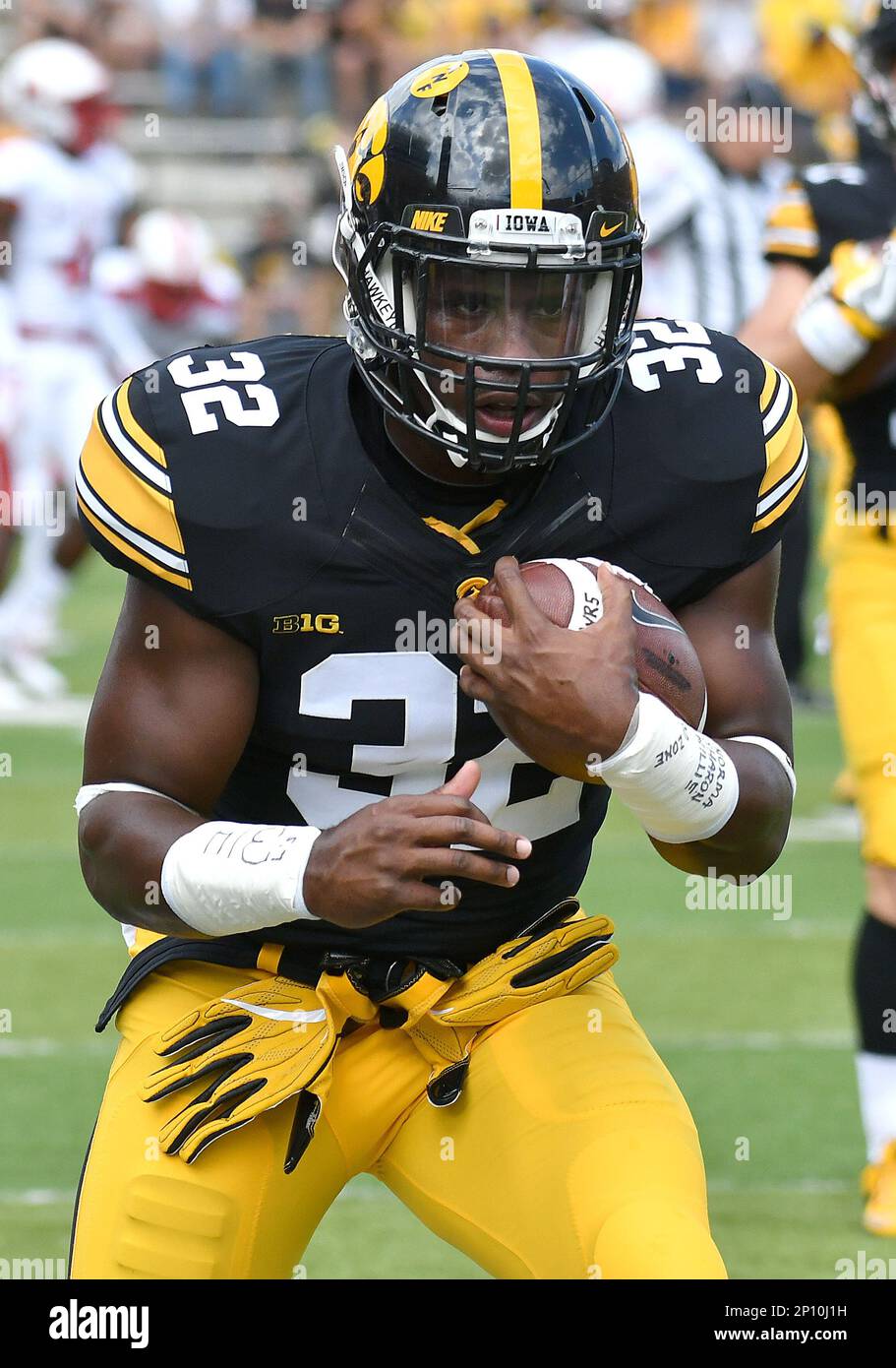 03 SEP 2016: Iowa Hawkeyes running back Derrick Mitchell, Jr. warms up ...