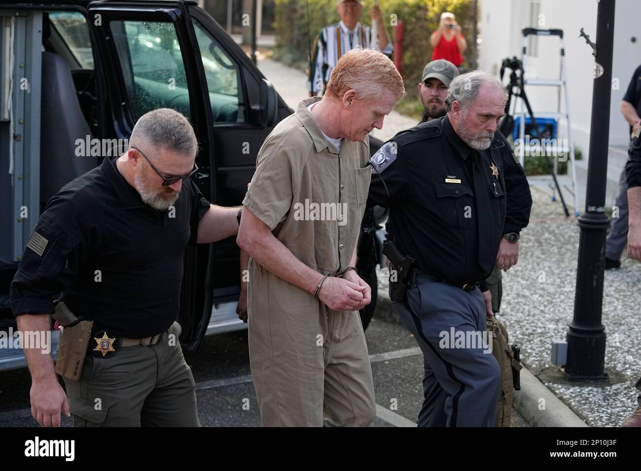 Alex Murdaugh Is Led To The Colleton County Courthouse By Sheriffs