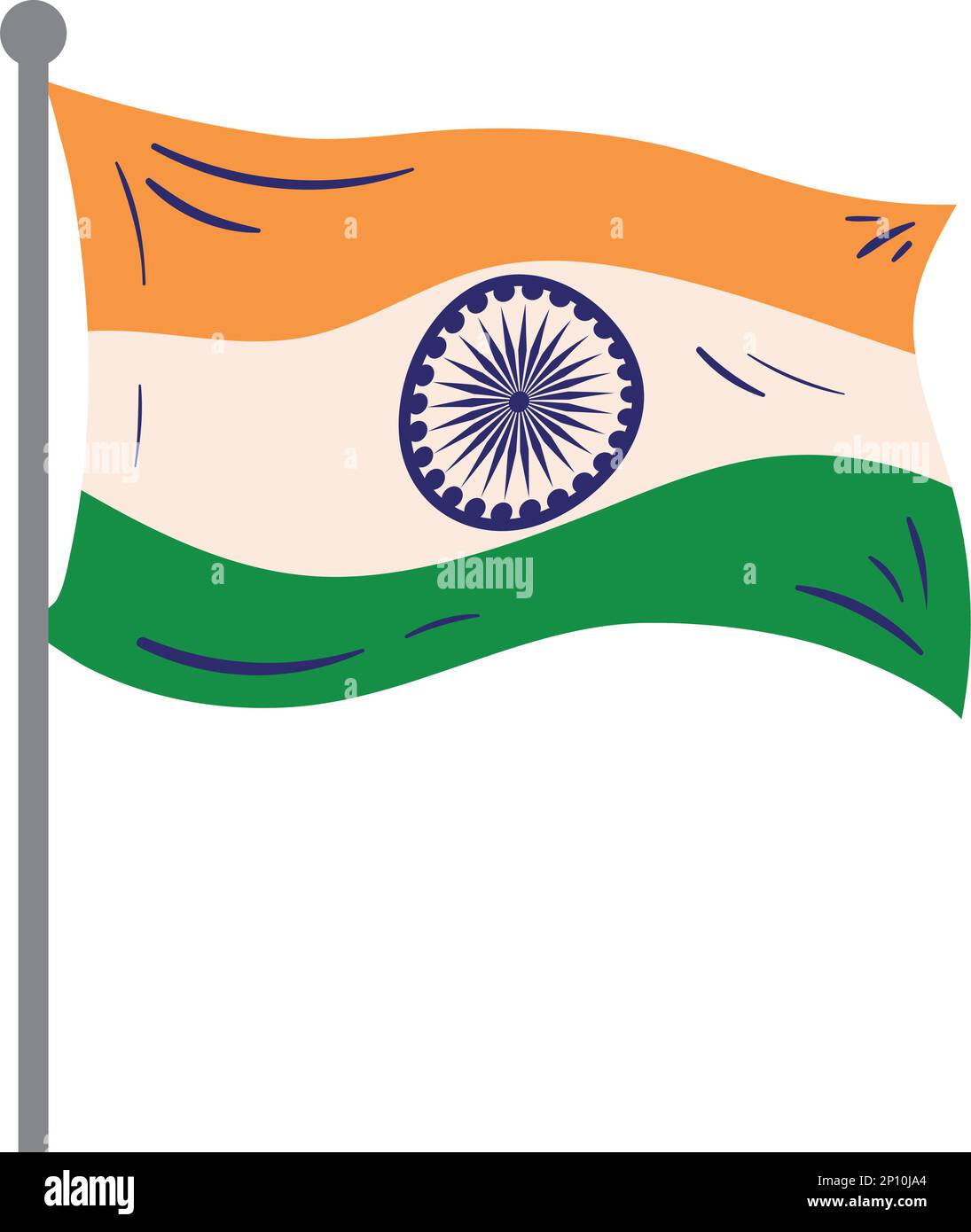 india flag in pole Stock Vector Image & Art - Alamy