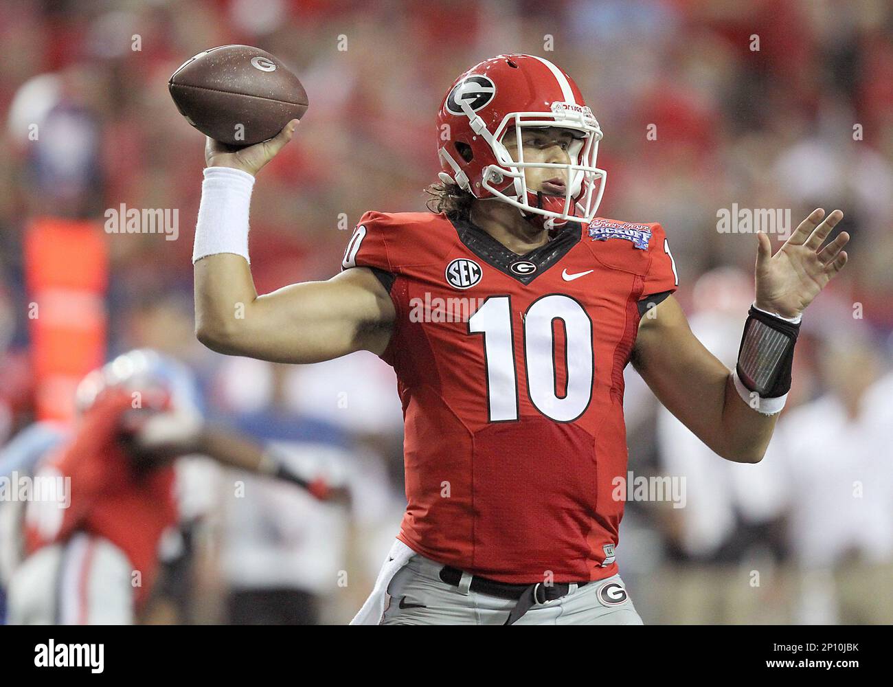 September 3, 2016: Georgia Bulldogs quarterback Jacob Eason (10) drops ...