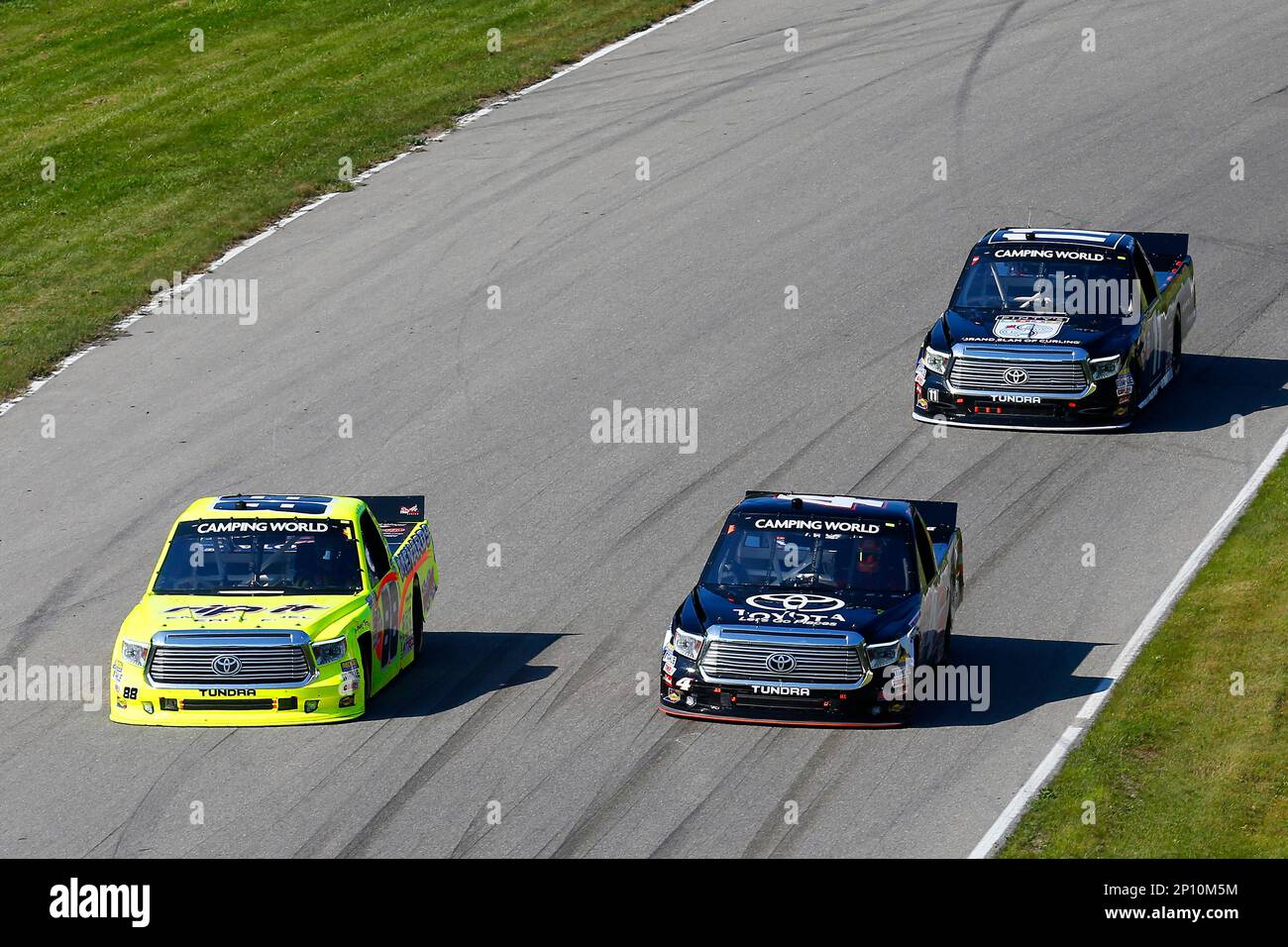 Christopher Bell (4), Matt Crafton (88) and Brett Moffitt (11) during ...