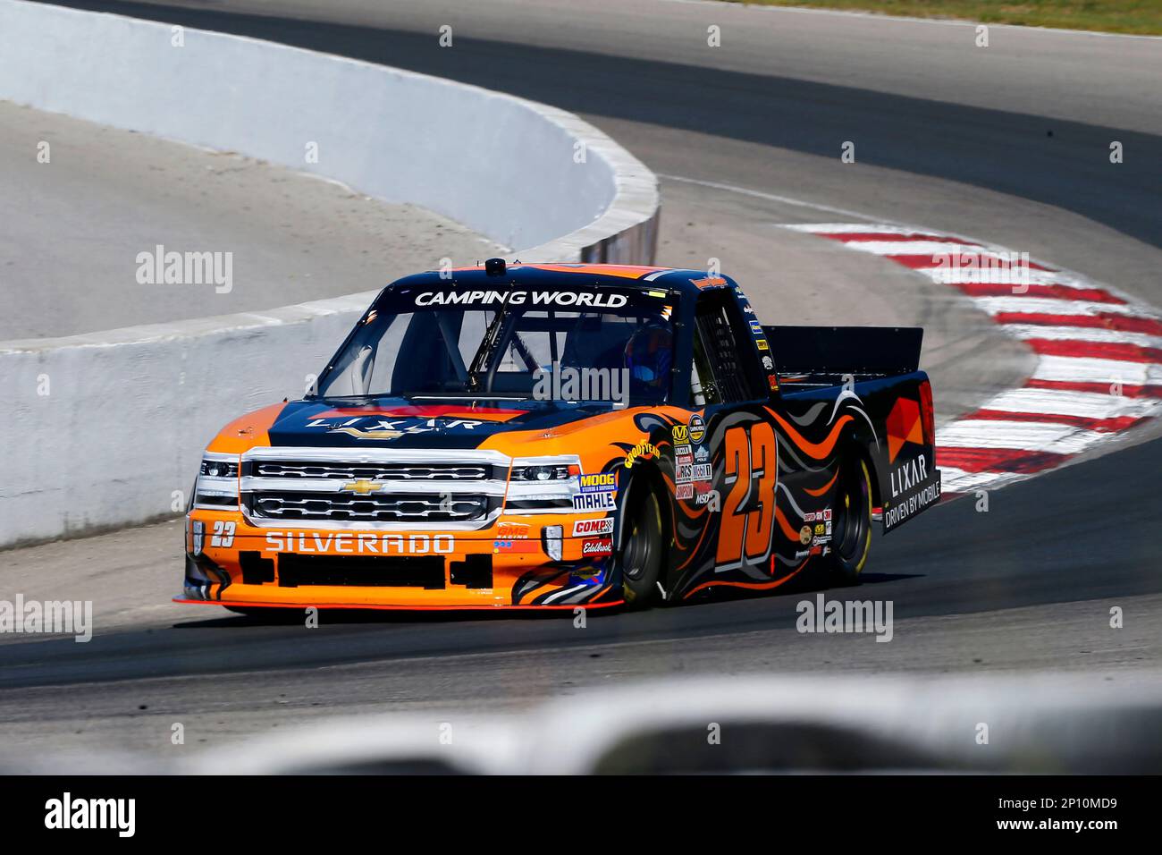 Spencer Gallagher during practice for the NASCAR Truck Series Chevrolet ...