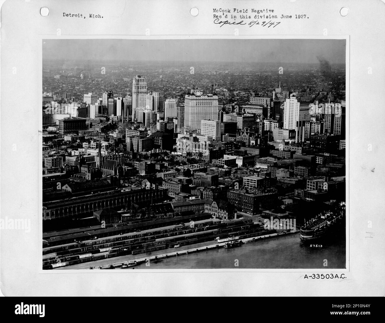 Michigan - Detroit, Aerial Photograph Stock Photo - Alamy