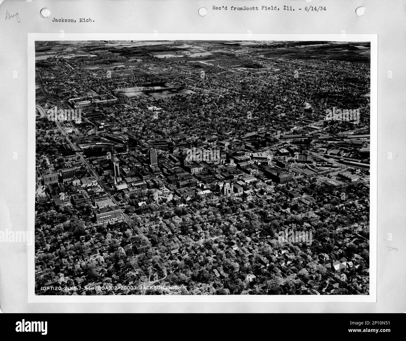 Michigan - Escanaba through Jackson, Aerial Photograph Stock Photo - Alamy