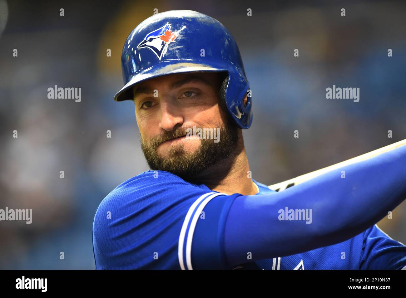 Toronto Blue Jays outfielder Kevin Pillar (11) sets to bat against the ...