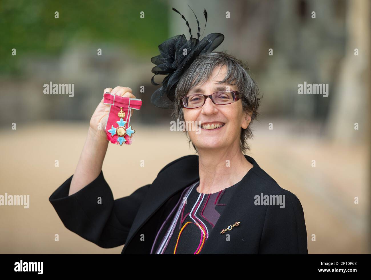 File photo dated 22/03/19 of Dame Helen Pankhurst with her CBE medal ...