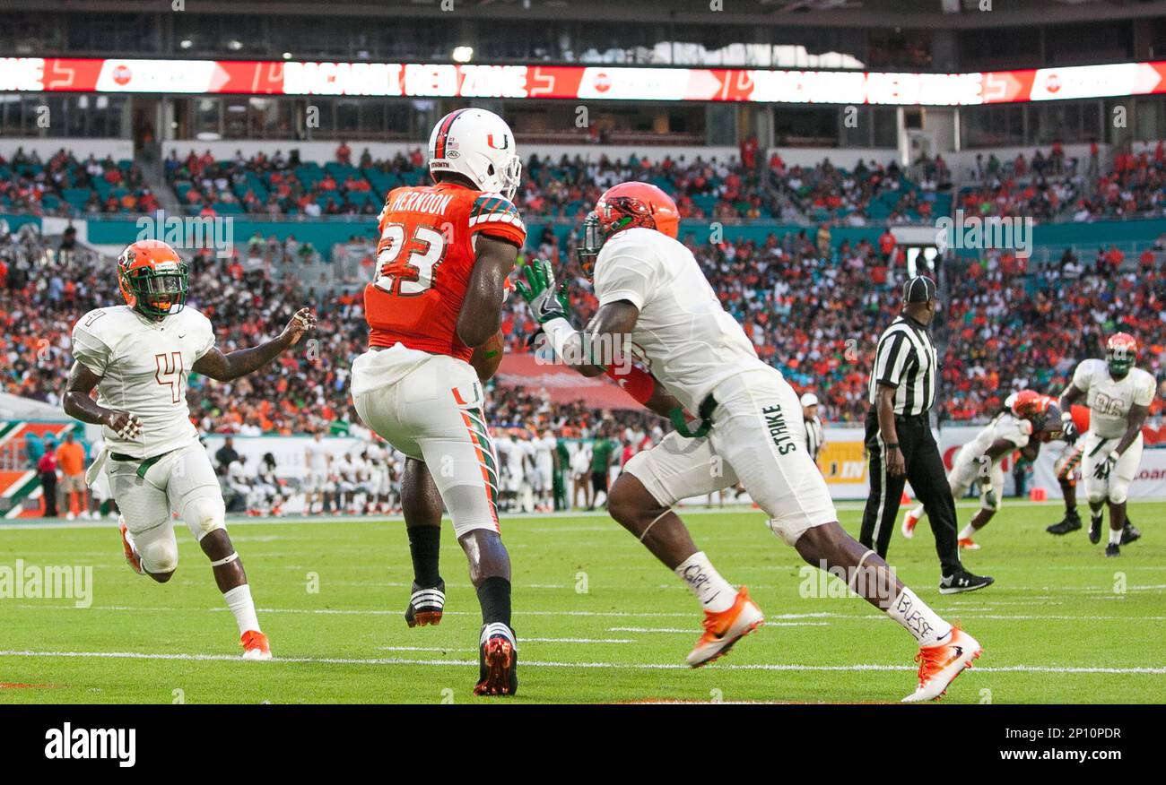 3 September 2016: University of Miami Hurricanes tight end Christopher ...