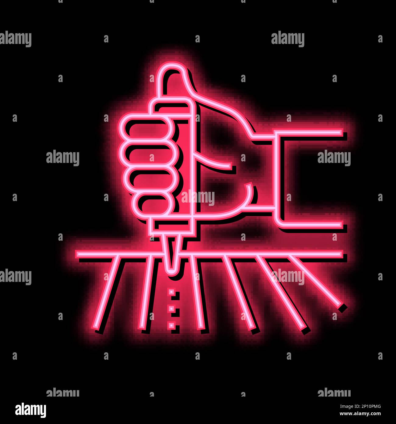 chemical field treatment neon glow icon illustration Stock Vector Image ...