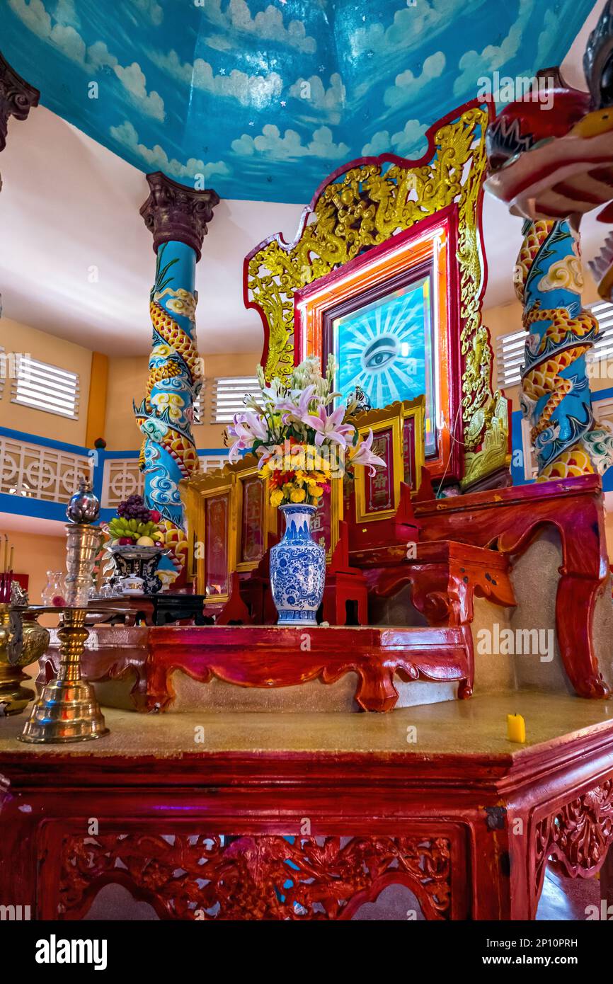 Cao Dai Temple Of Sa Dec, Vietnam Stock Photo - Alamy
