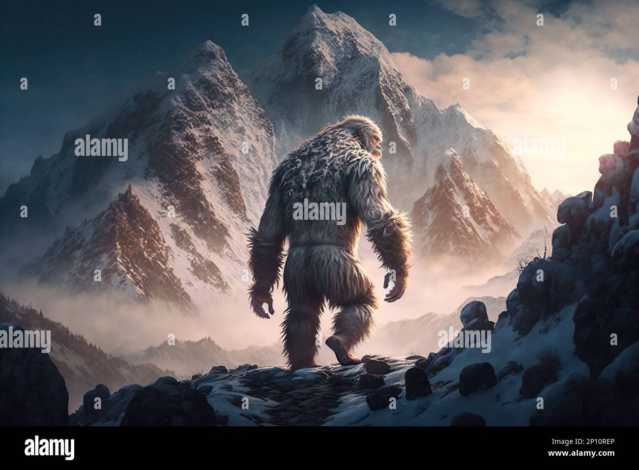 Yeti silhouette hi-res stock photography and images - Alamy