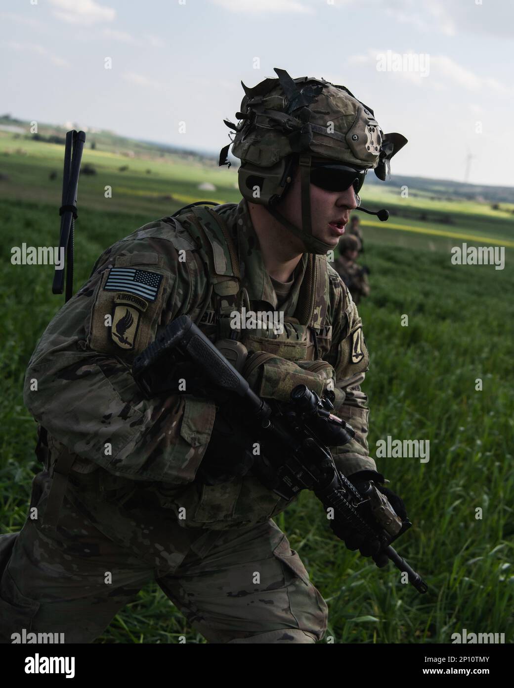 A U.S. Army paratrooper assigned to 2nd Battalion, 503rd Airborne ...