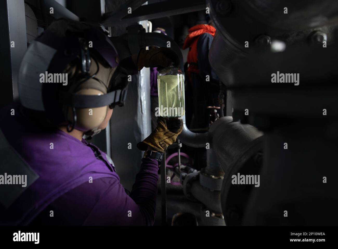 U.S. Navy aviation boatswain’s mate fuel 3rd class Anthony Aguilar ...