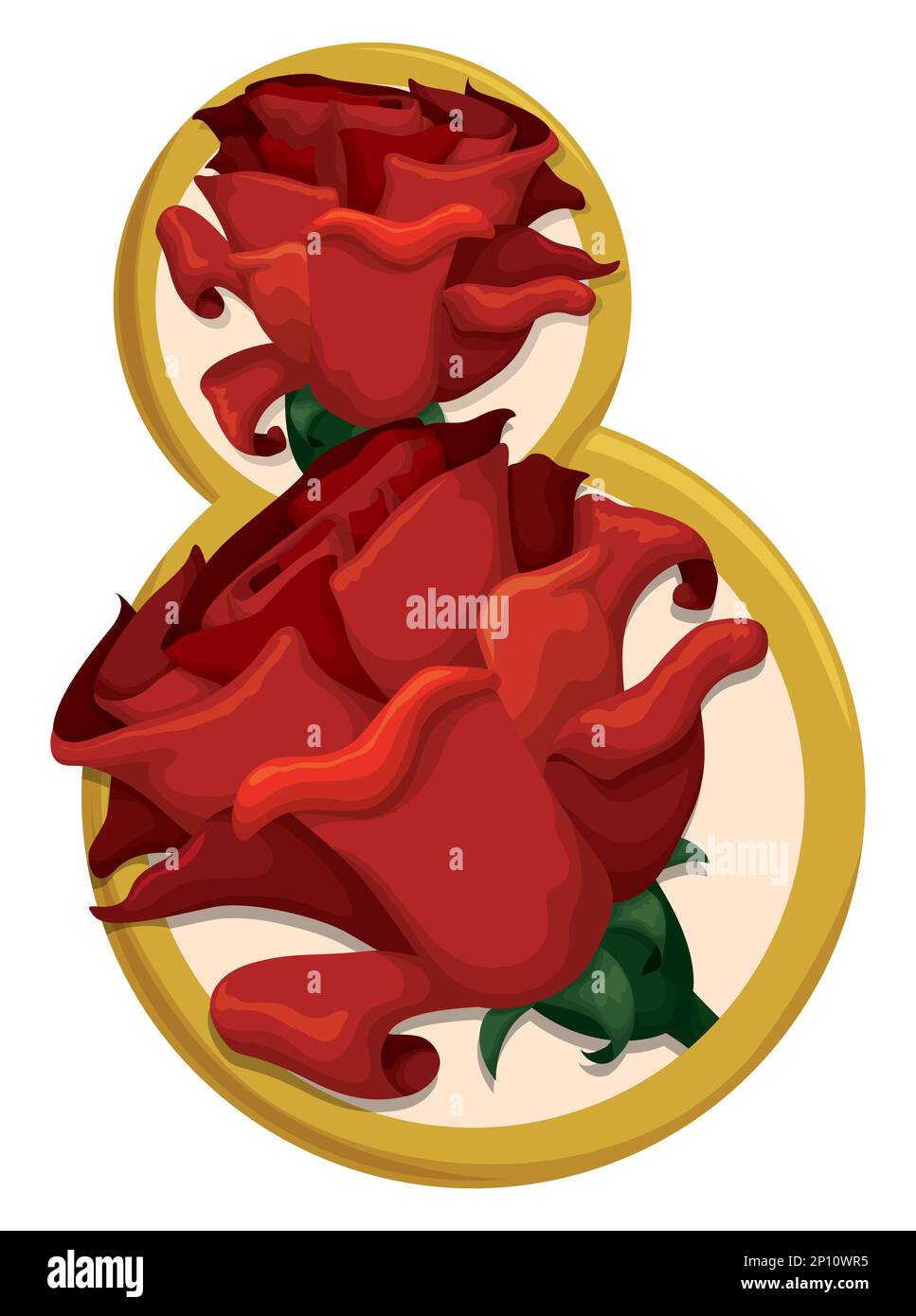 Golden eight number international Stock Vector Images - Alamy