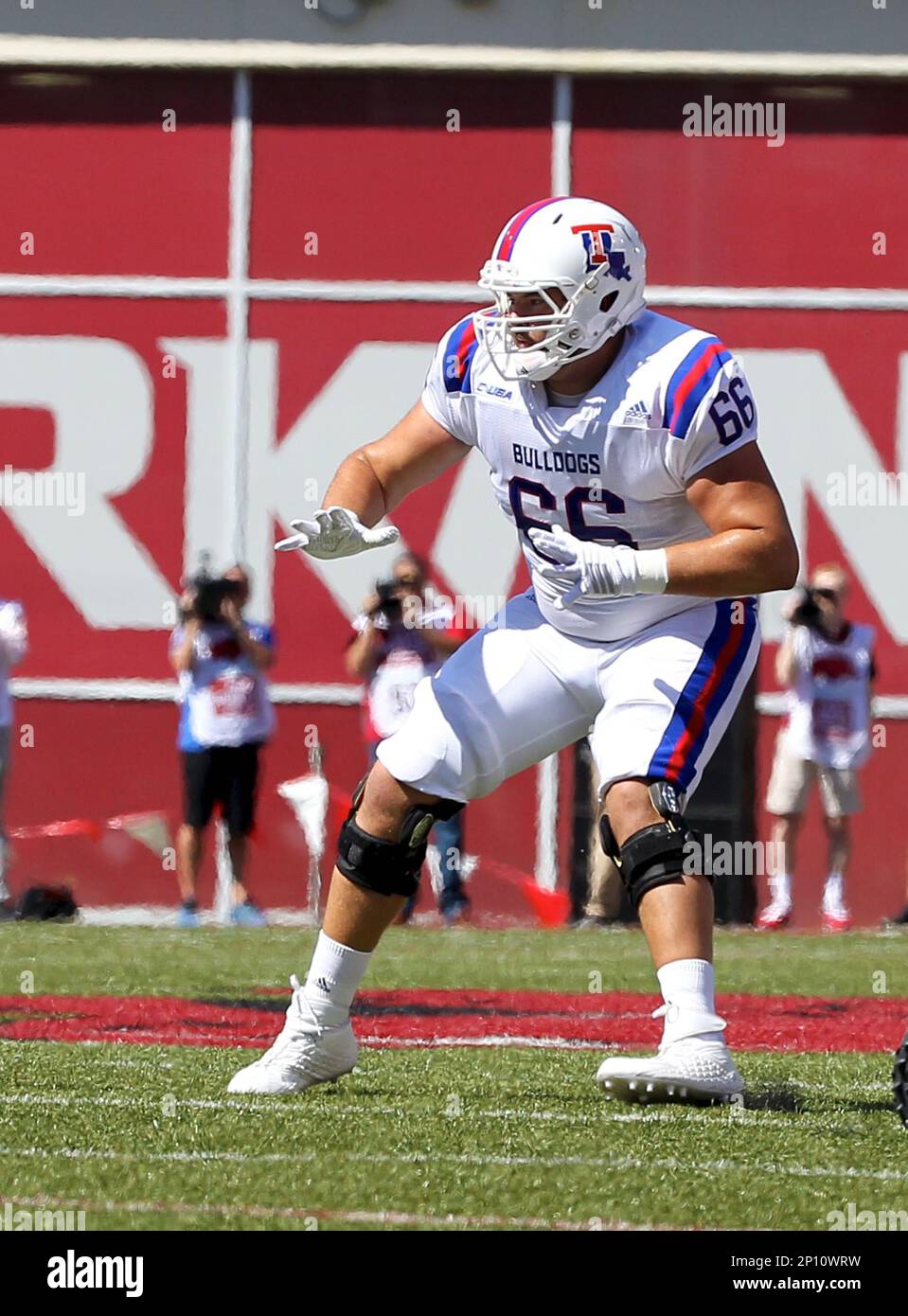 SEP 3, 2016: Tech right tackle Shane Carpenter #66 drops in protection ...