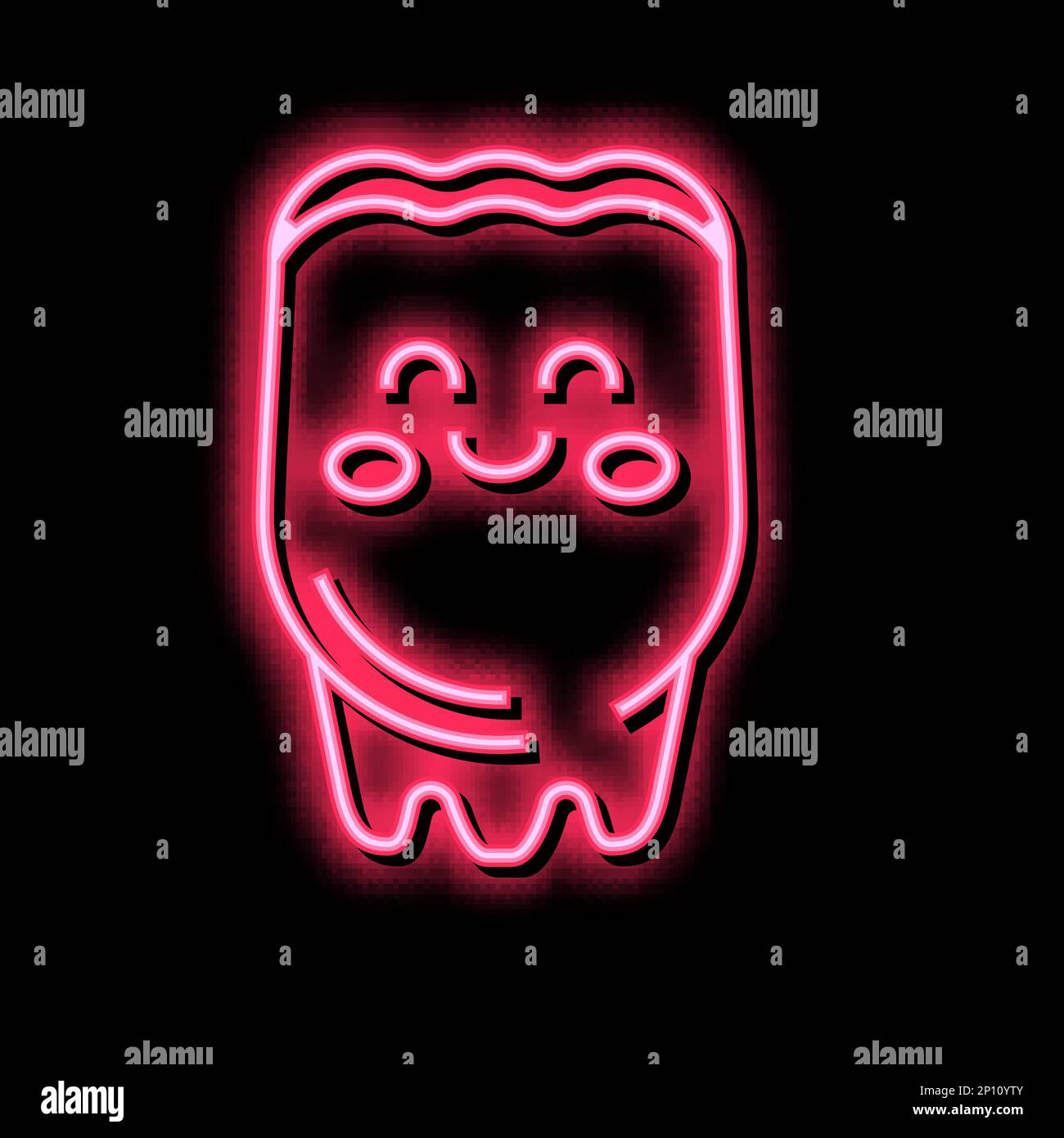 happy tooth neon glow icon illustration Stock Vector Image & Art - Alamy