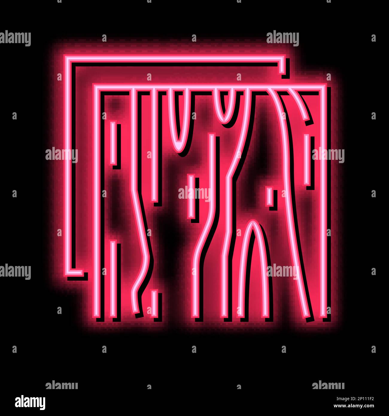 wooden insulation layer neon glow icon illustration Stock Vector Image ...