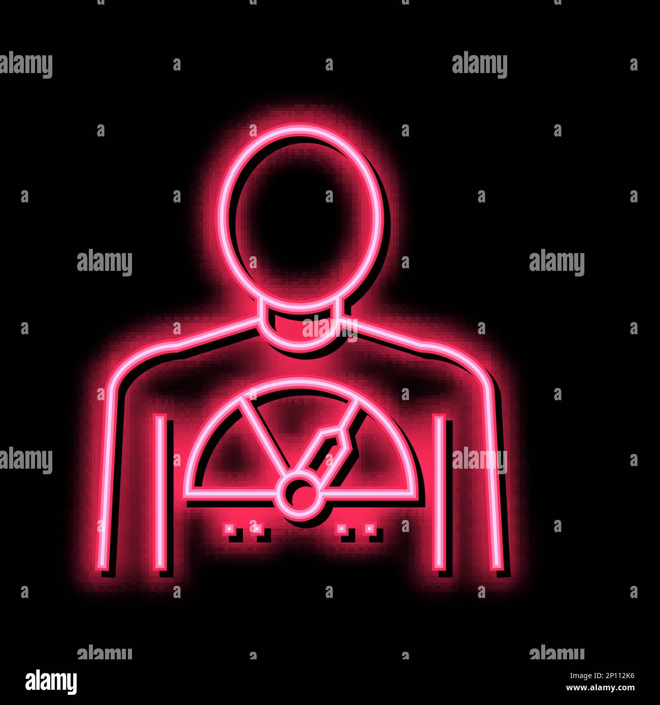 human full energy neon glow icon illustration Stock Vector Image & Art ...