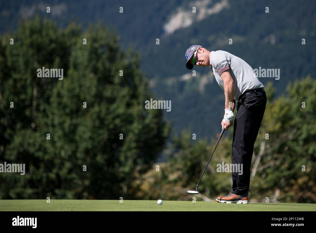 Mikko Ilonen of Finland plays the ball during the third round of the ...