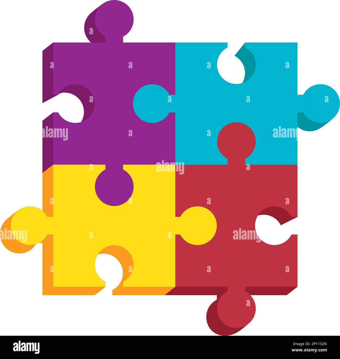 four puzzle pieces Stock Vector Image & Art - Alamy