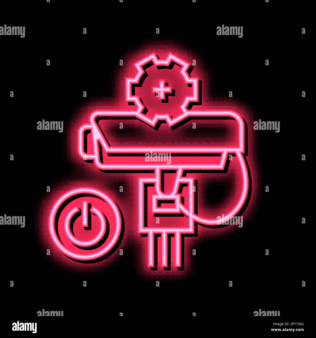 Electrical wiring neon glow Stock Vector Images - Alamy