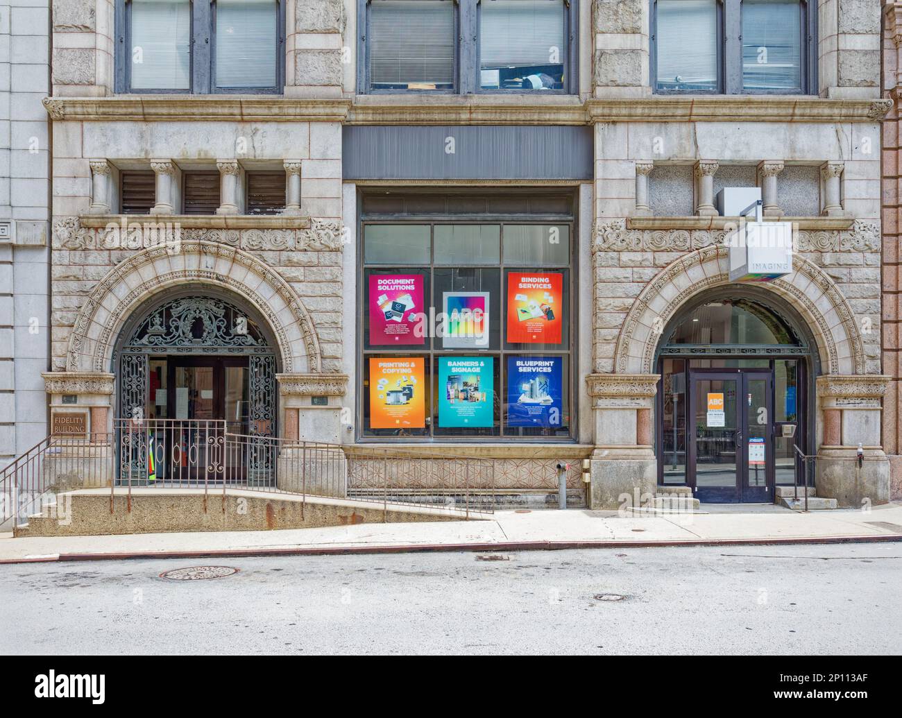 Pittsburgh Downtown: Fidelity Building is a granite-faced Richardsonian ...