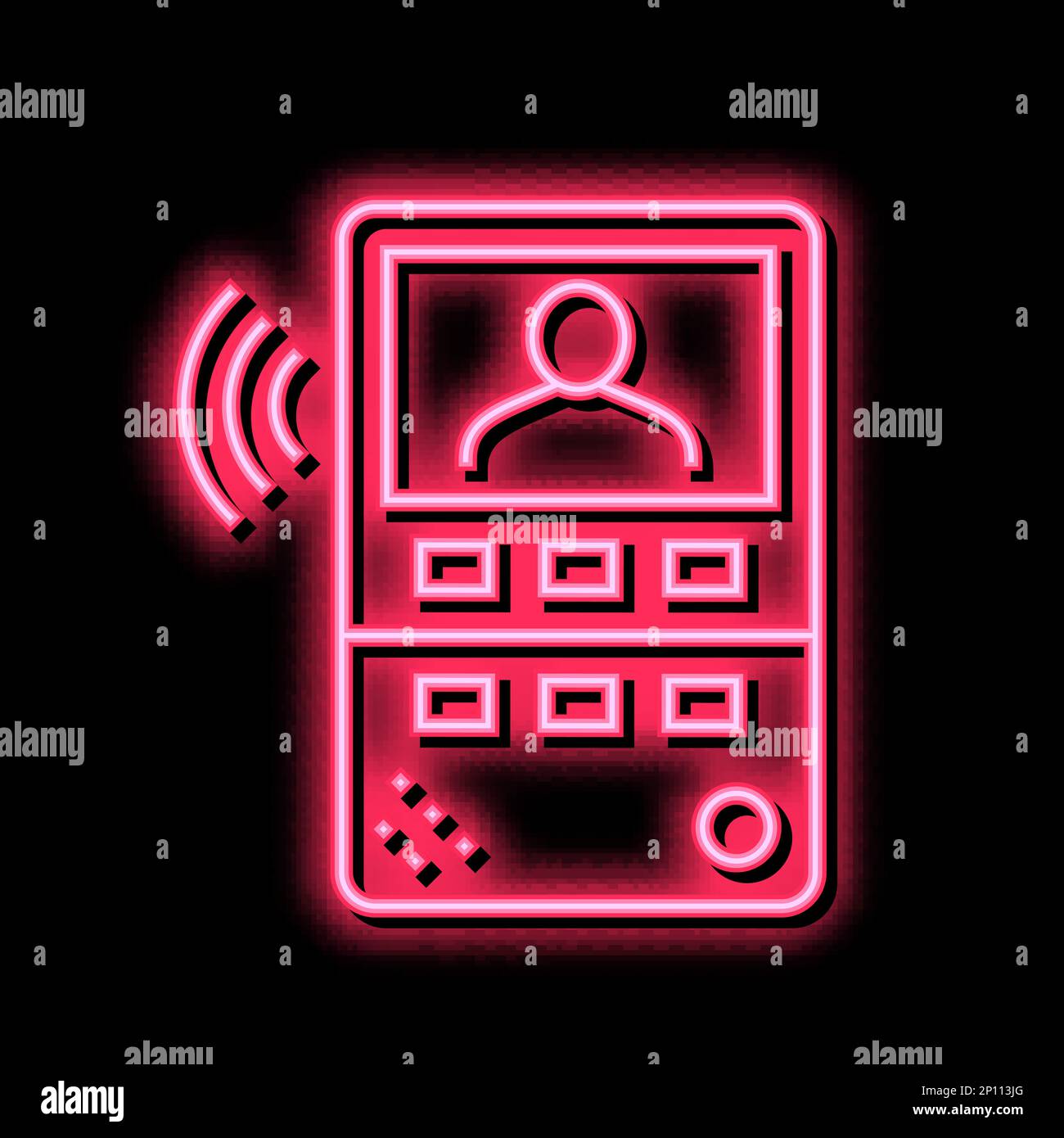 intercom device neon glow icon illustration Stock Vector Image & Art - Alamy