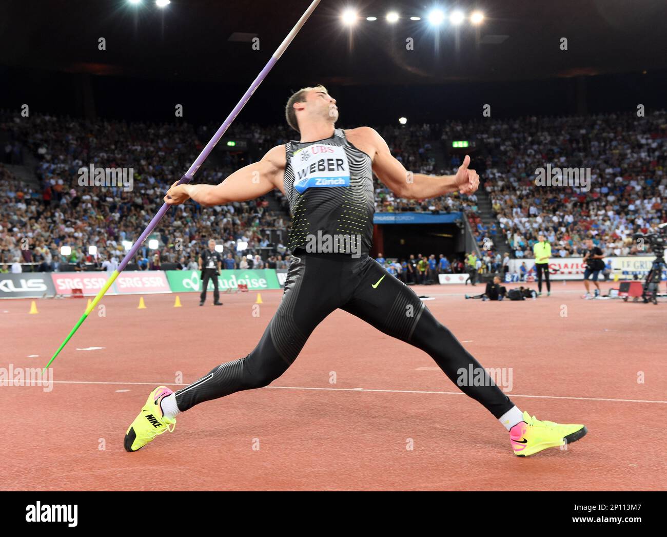 Sep 1, 2015; Zurich, SWITZERLAND; Julian Weber (GER) places third in ...