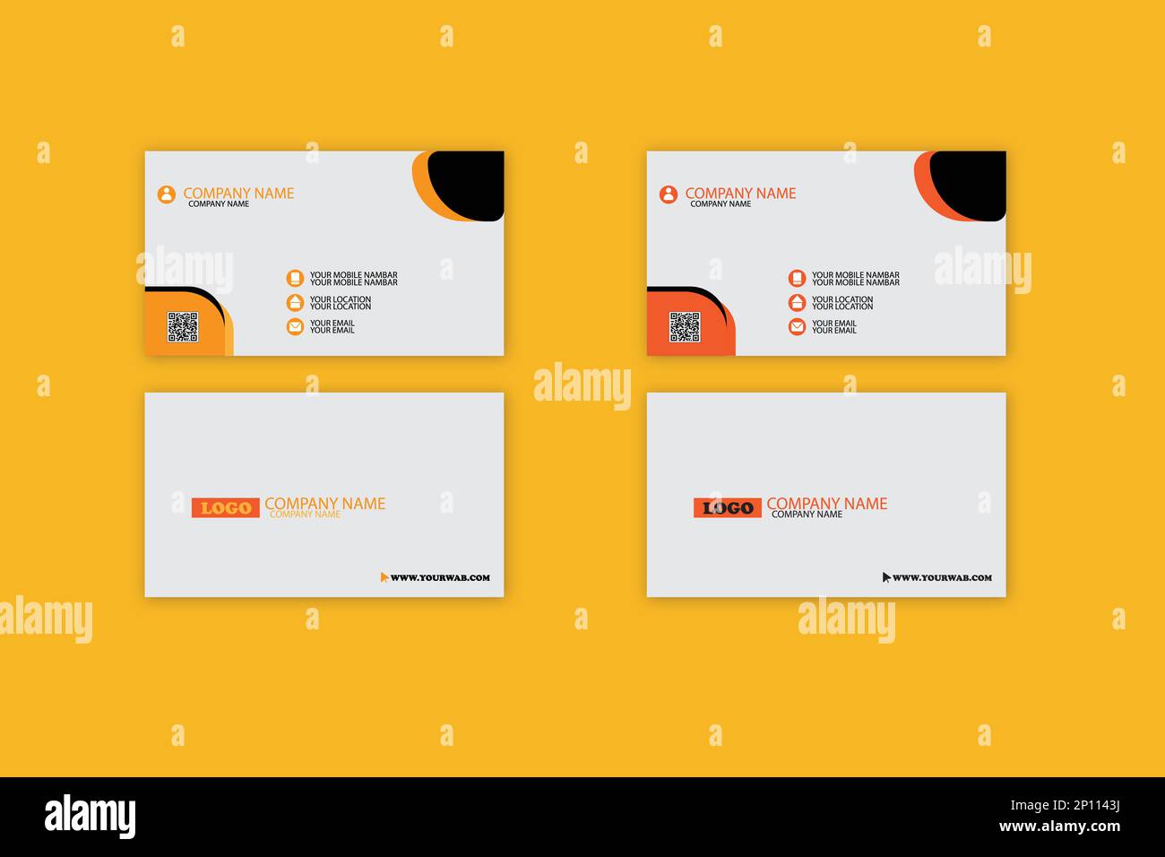 Business card simple template Stock Vector Images - Alamy